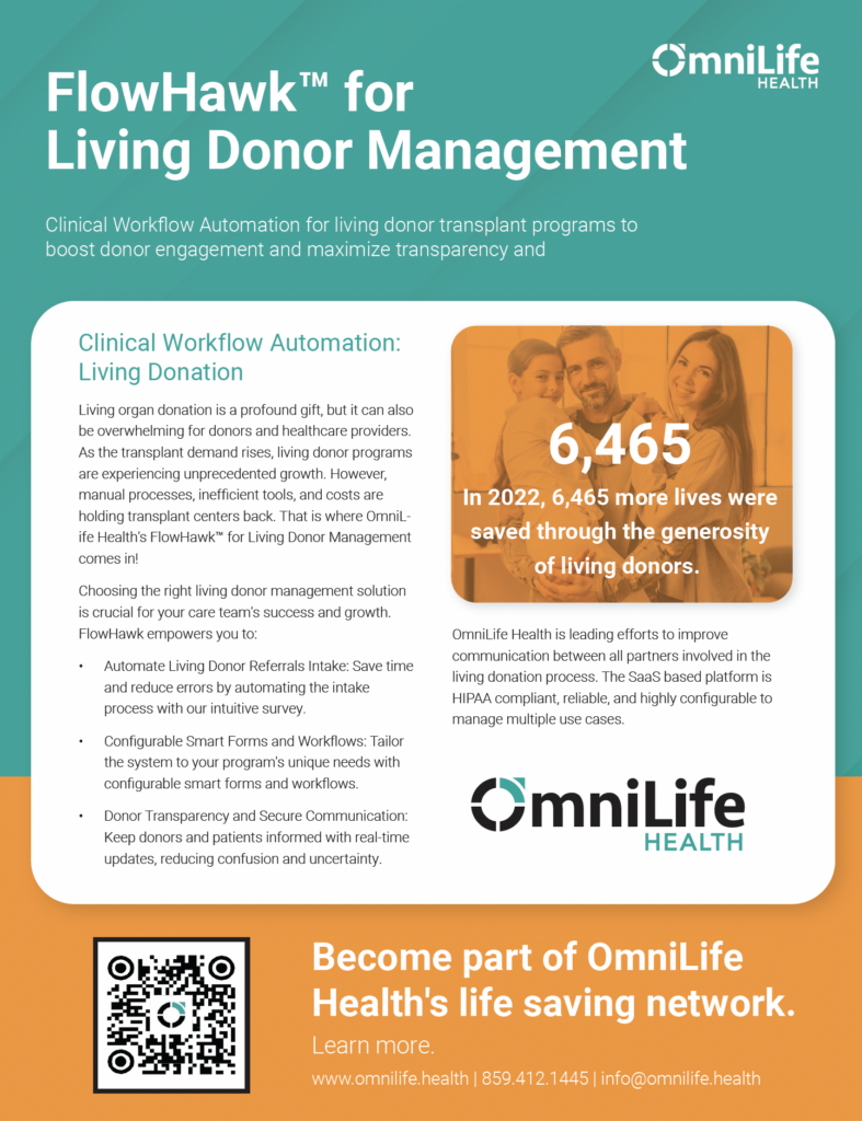 Best practices for Automating Organ Transplant Data Collection and Sharing